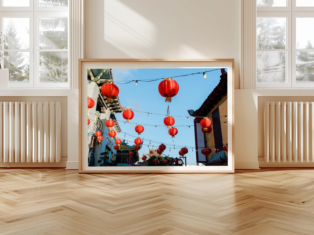 Chinatown Wall Art, Chinese Lanterns, Chinatown Print, City Art Print ...