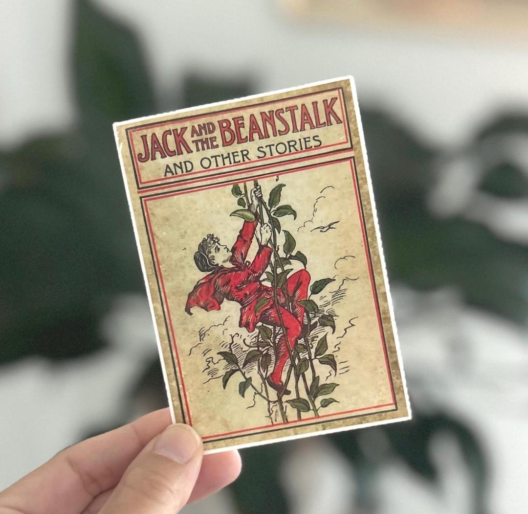 Jack and the Beanstalk Vintage Fairytale 3" Vinyl Sticker-water ...