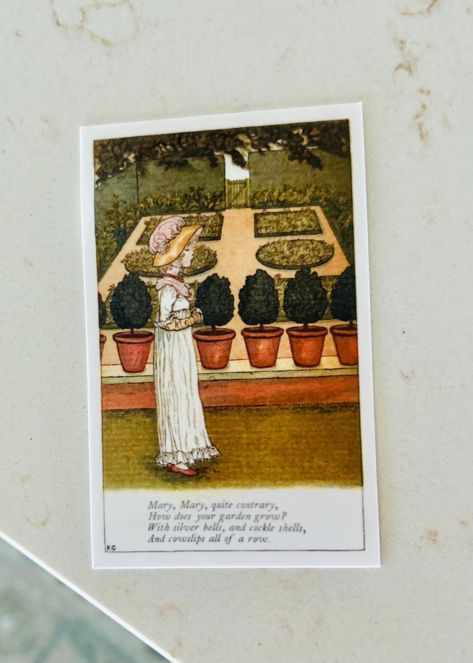 Vintage Story Mary Mary Quite Contrary Sticker, Nursery Rhyme Art - Etsy