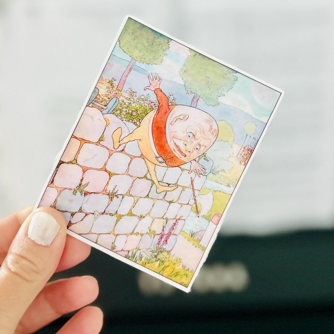 Vintage "humpty Dumpty" Nursery Rhyme Water Resistant Vinyl Sticker for ...