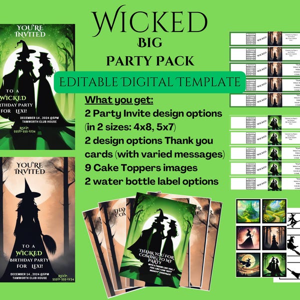 Wicked Party Supplies - Etsy