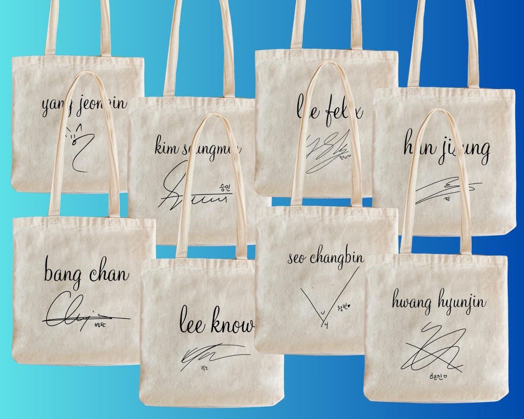 Stray Kids Tote Bag, Stray Kids Member Bag, Kpop Bag, Bang Chan, Lee ...