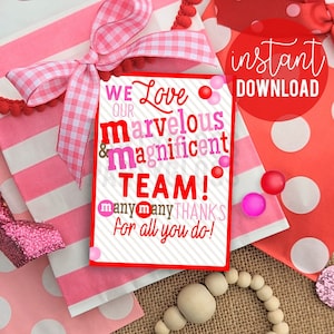 Valentine's Day Team Appreciation Tag, Printable Sports Treat Gift Tags ...