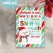 Christmas Winter Break Thanks Snow Much Appreciation Printable Tag ...
