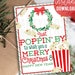 Printable Popcorn Gift Tag: Fun Holiday Present Label (PDF) - Etsy