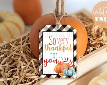 Fall Thanksgiving Teacher Appreciation Gift Tag Printable - Etsy