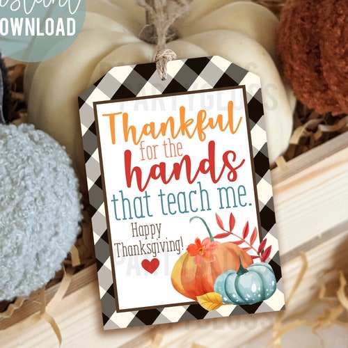 Thanksgiving Staff Appreciation Printable Tag Fall Staff - Etsy