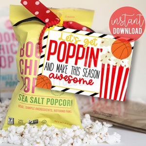 Basketball Printable Gift Tags Microwave Popcorn Card Team Treat Tag ...