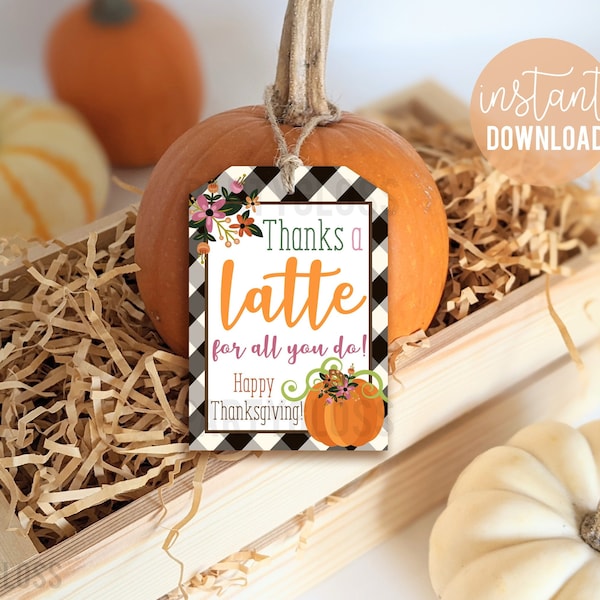 Thanks a Latte - Etsy