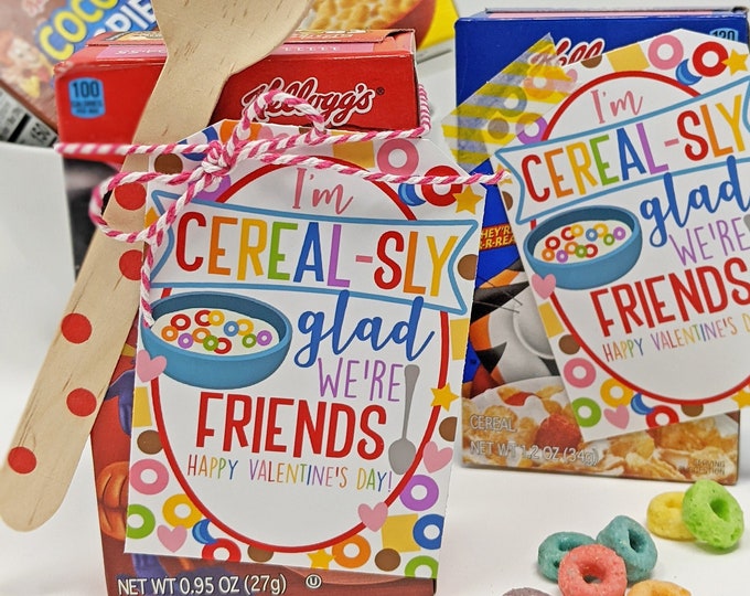 PRINTABLE I CEREAL-SLY Think You're Awesome! Happy Valentine's Day ...