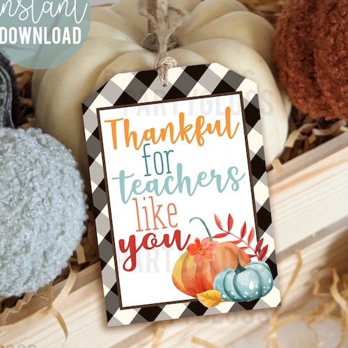 Thanksgiving Staff Appreciation Printable Tag Fall Staff - Etsy