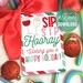 Sip Sip Hooray Holiday Printable Wine Tags, Christmas Wine Printable ...