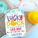 Editable Rubber Duck Valentine's Day Printable, Lucky Duck Valentine ...