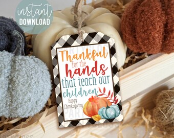 Fall Thanksgiving Gift Tag Printable for Staff Employee Team - Etsy