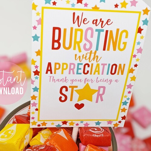 Starburst Gift Tag - Etsy