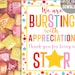 Editable Teacher Appreciation Printable Tag Over the Rainbow - Etsy