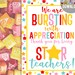 Teacher Appreciation Print | Star Teacher Appreciation | Candy Sign ...