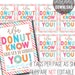 Donut Appreciation Printable Tags | Donut Tags | Doughnut Tags ...