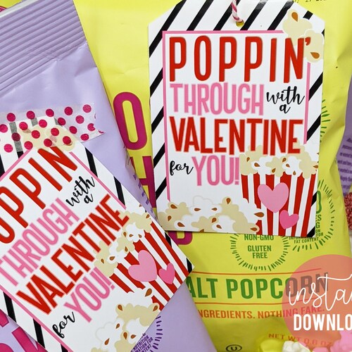 Have a POPPIN' Valentine's Day Tags - Etsy