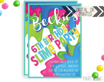 Slime Printable Signs Slime Station Sign Slime Birthday | Etsy