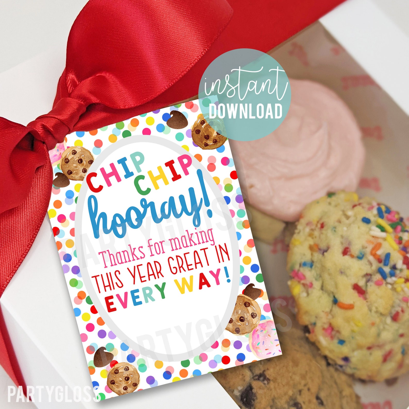 Chip Chip Hooray Appreciation Printable Tag End of the Year - Etsy