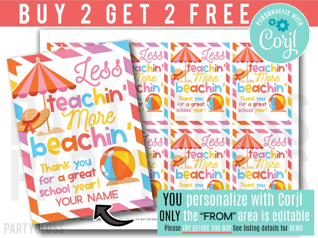 Editable End Of Year Printable Gift Tags Teacher Appreciation - Etsy México