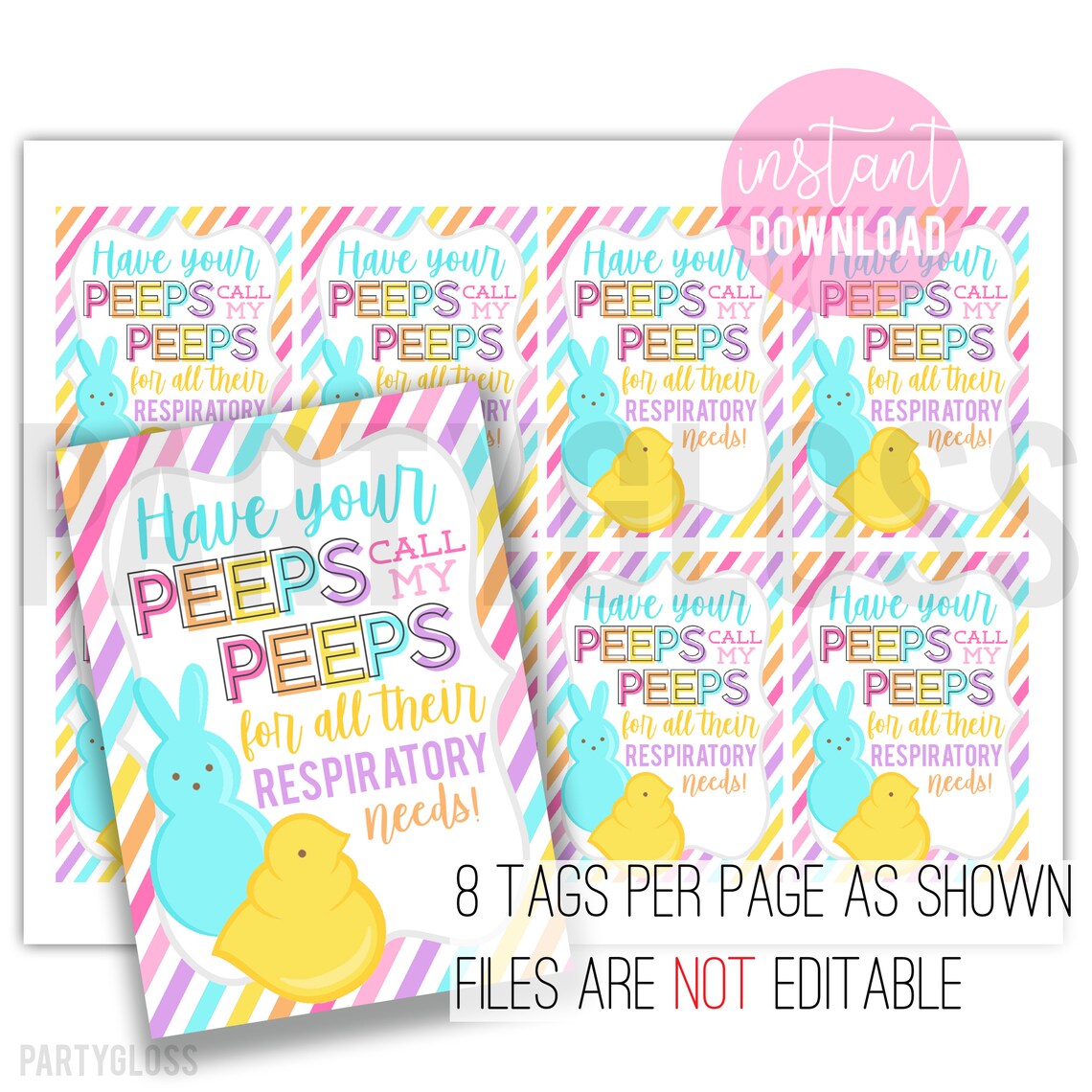 Respiratory Referral Peeps Printable Tags, Have Your Peeps Call My ...