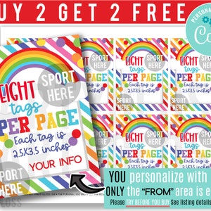 Editable Music Taste the Victory Printable Gift Tags Good Luck Choir ...