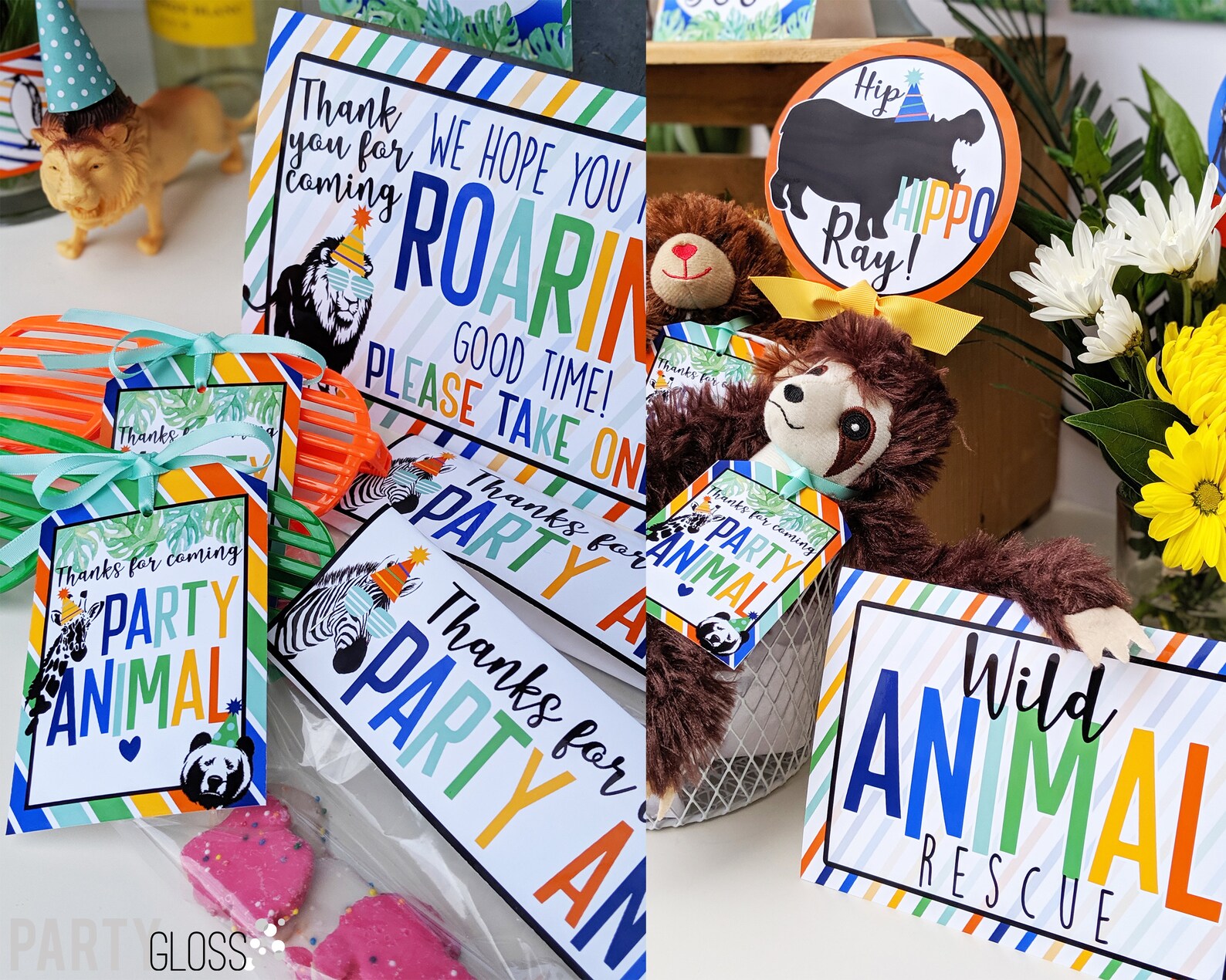 Party Animals Instant Download Birthday Party Package Party | Etsy