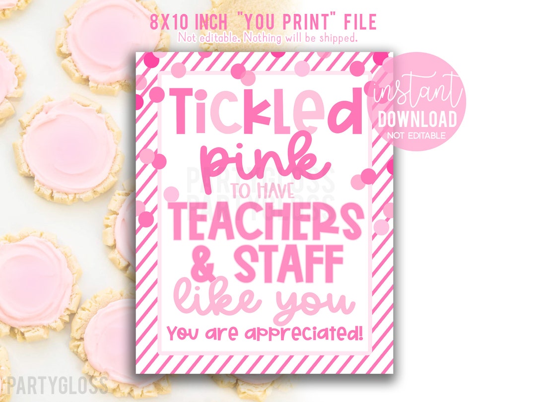 Teacher Appreciation Printable 8x10 Sign, Teachers and Staff Faculty ...