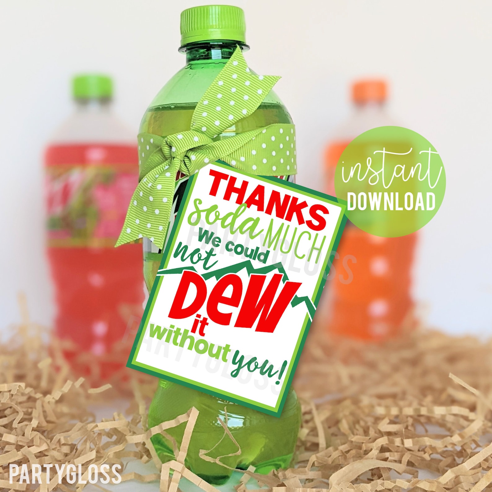 Dew Appreciation Printable Tag Soda Pop Pun Tags - Etsy
