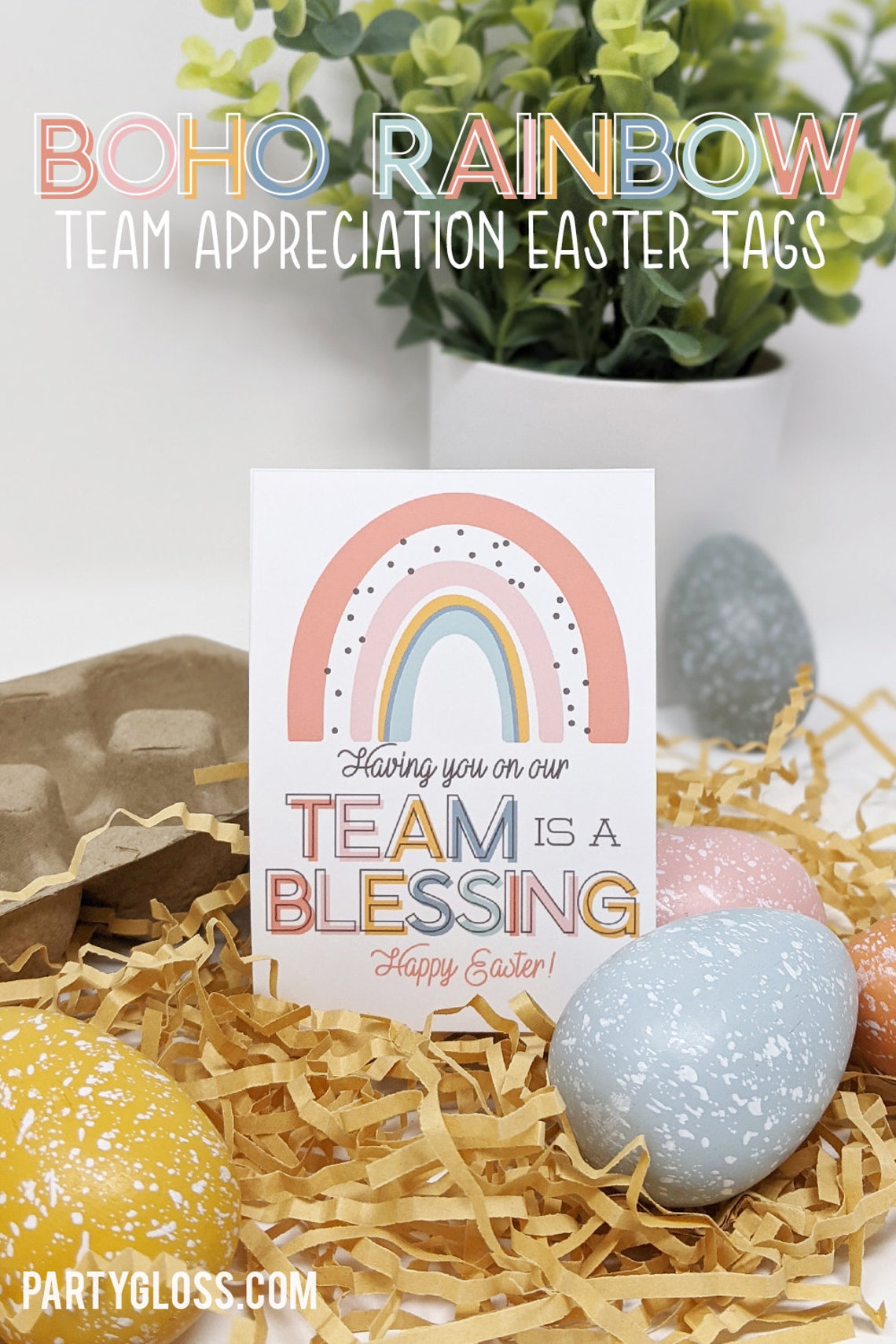 Team Appreciation Printable Tags Happy Easter Employee Gift - Etsy