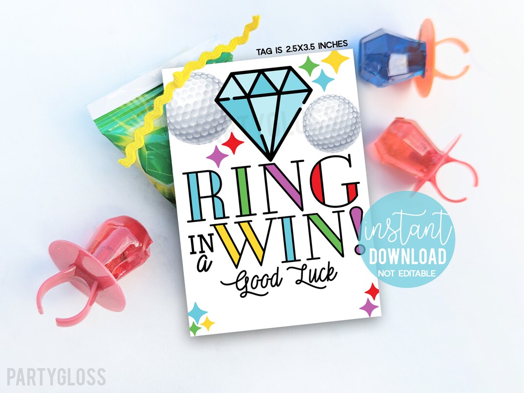 Golf Ring in A Win Printable Gift Tags Good Luck Tournament ...
