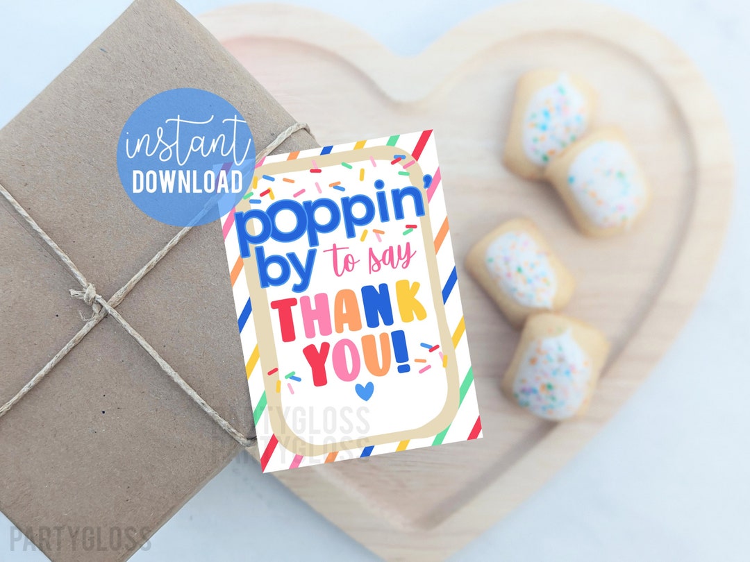 Appreciation Printable Tags Poppin by to Say Thank You Employee Gift ...