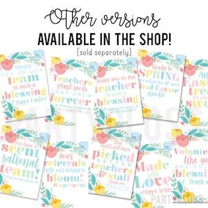 Floral Teacher Appreciation Printable Gift Tags, If Teachers Were ...