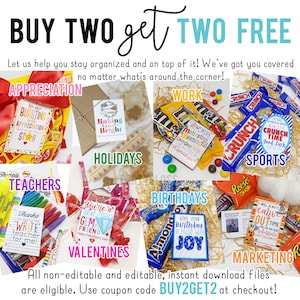 Editable Parent Appreciation Printable Tags Cookie Tag Gift for ...