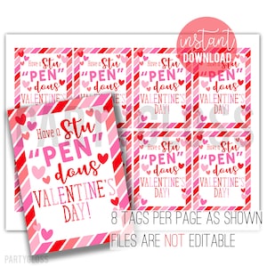 Stupendous Valentine's Day Printable Teacher Valentine Marker Pen ...