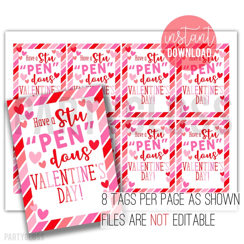 Stupendous Valentine's Day Printable Teacher Valentine Marker Pen ...