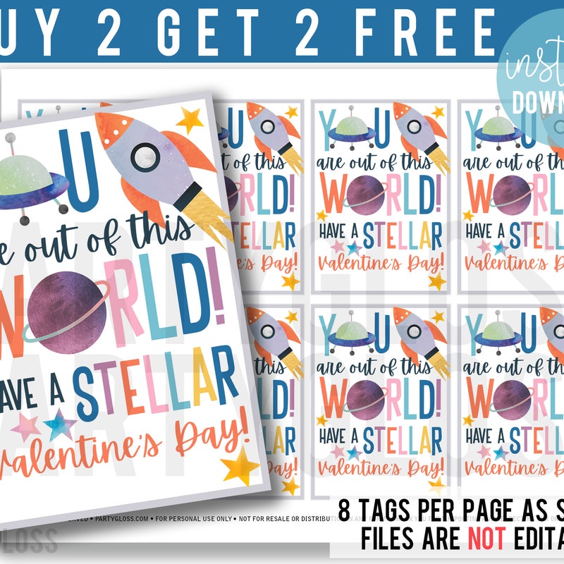 Space Valentine - Etsy