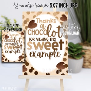 Chocolate Appreciation Printable Gift Tags, Thanks for All You Do ...