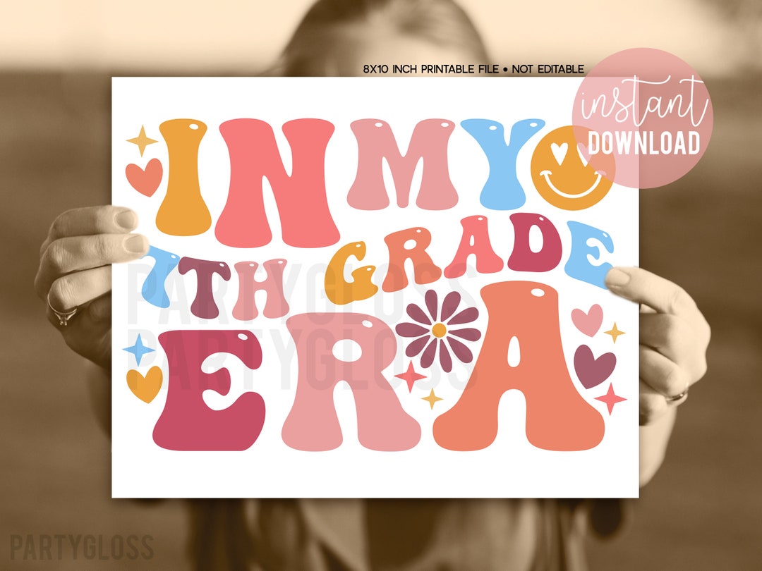 7th Grade First Day of School Printable Sign, 7th Grade Back to School ...