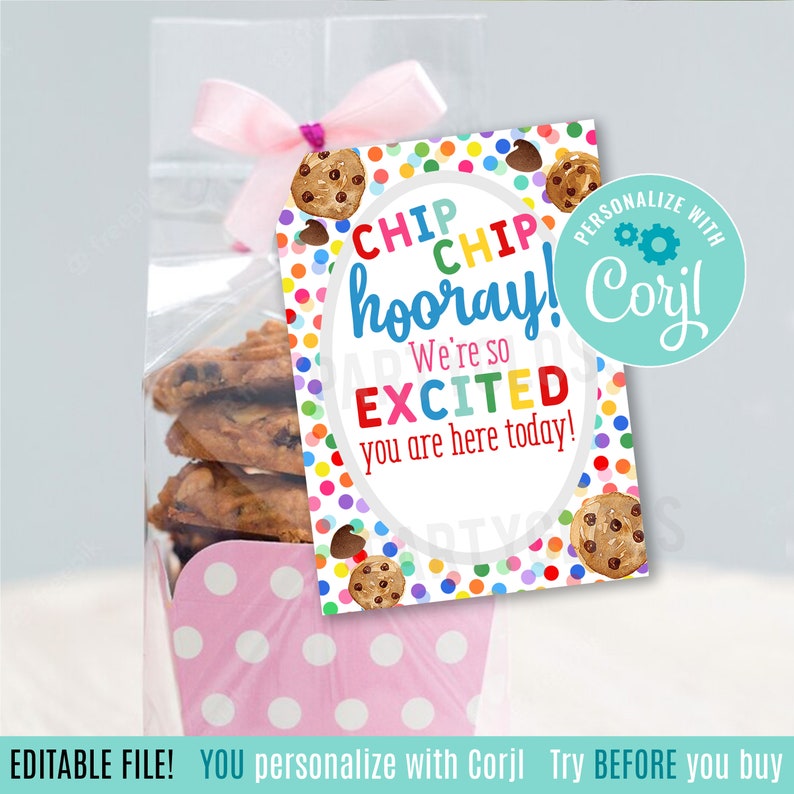 Editable Cheer Away Team Welcome Printable Tag Chip Chip - Etsy