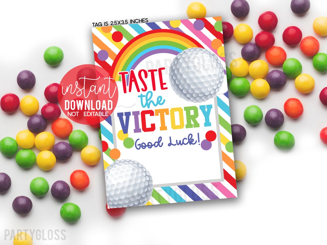 Golf Taste the Victory Printable Gift Tags Good Luck Tournament ...