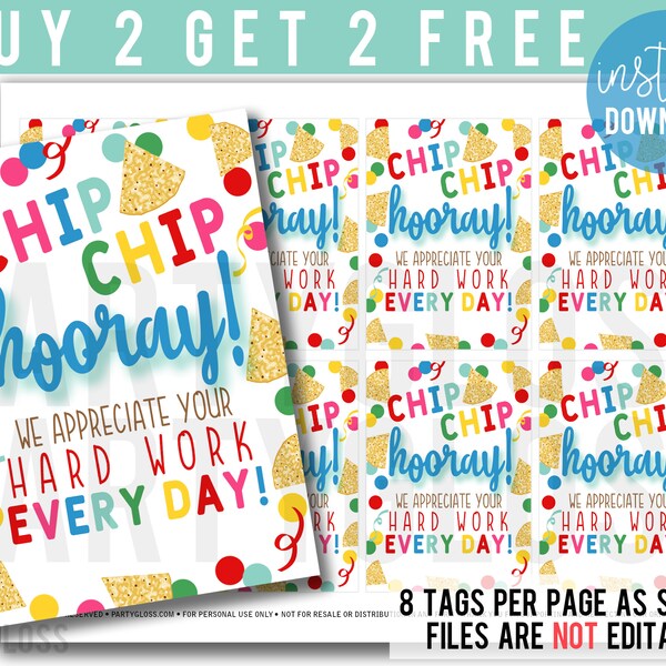 Chip Chip Hooray Employee Appreciation - Etsy