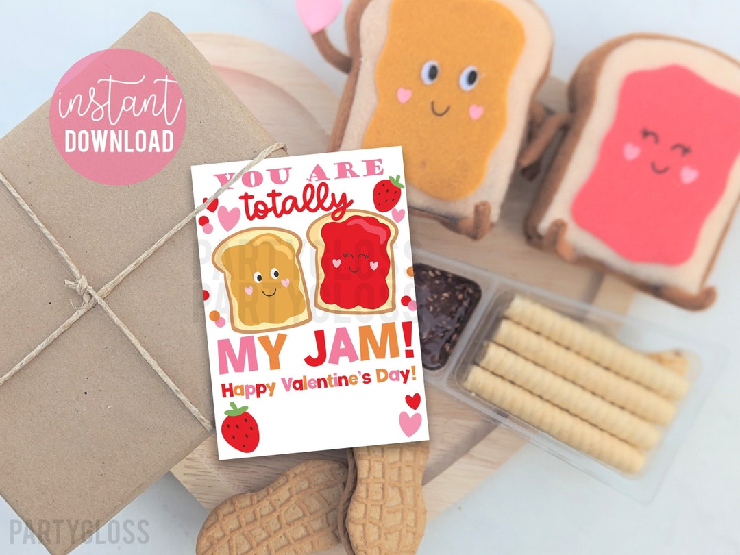 Valentine's Day Totally My Jam Appreciation Tag, Printable Classmate ...
