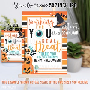 Halloween Appreciation Printable Tag | Customer Tags | Candy Tags ...