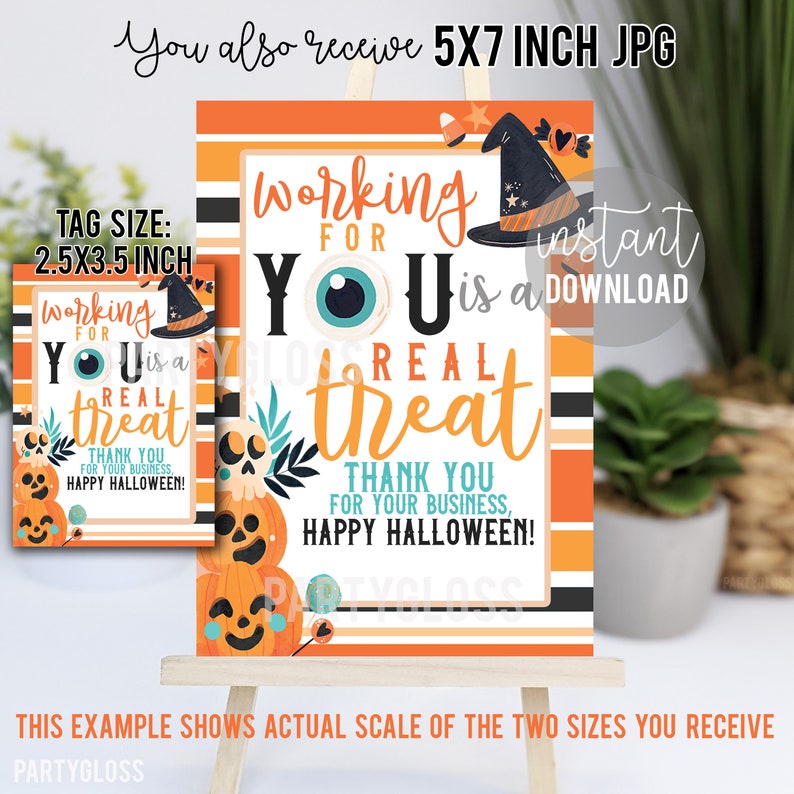 Halloween Appreciation Printable Tag Customer Tags Candy - Etsy