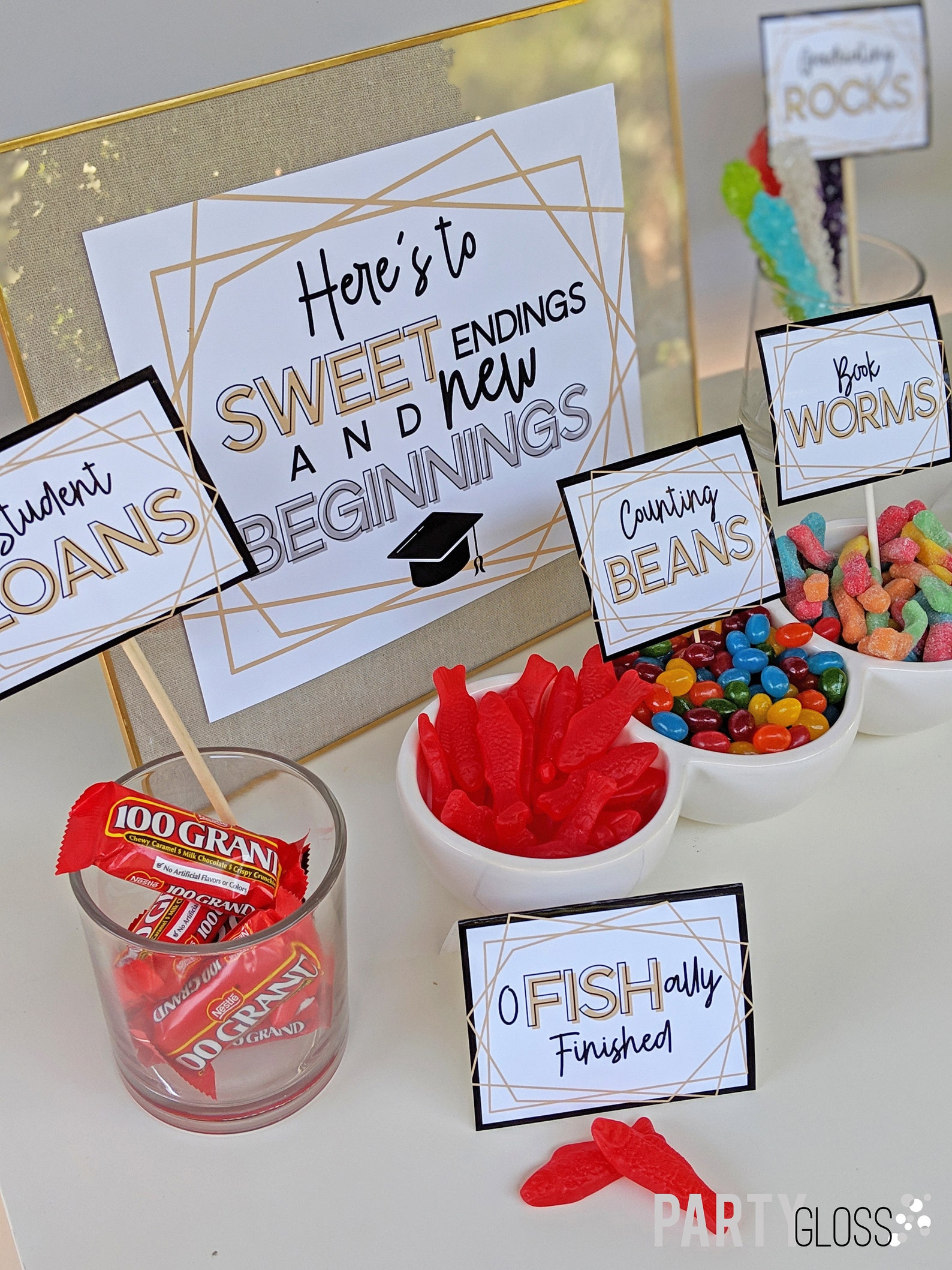Graduation Candy Buffet Labels Digital Candy Bar Grad - Etsy