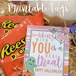 Working With You is A Real Treat Halloween Appreciation Printable Gift ...