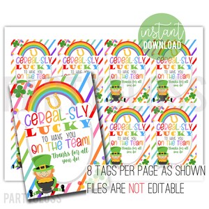 Team Appreciation St. Patrick's Day Printable Tags, Lucky to Have You ...